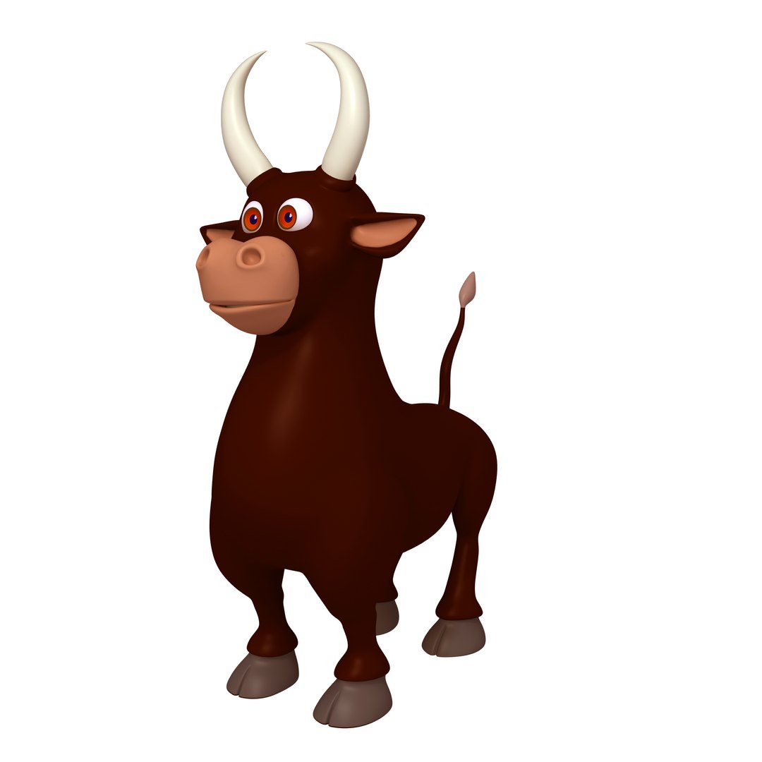 3D Bull Cartoon Model - TurboSquid 1525967