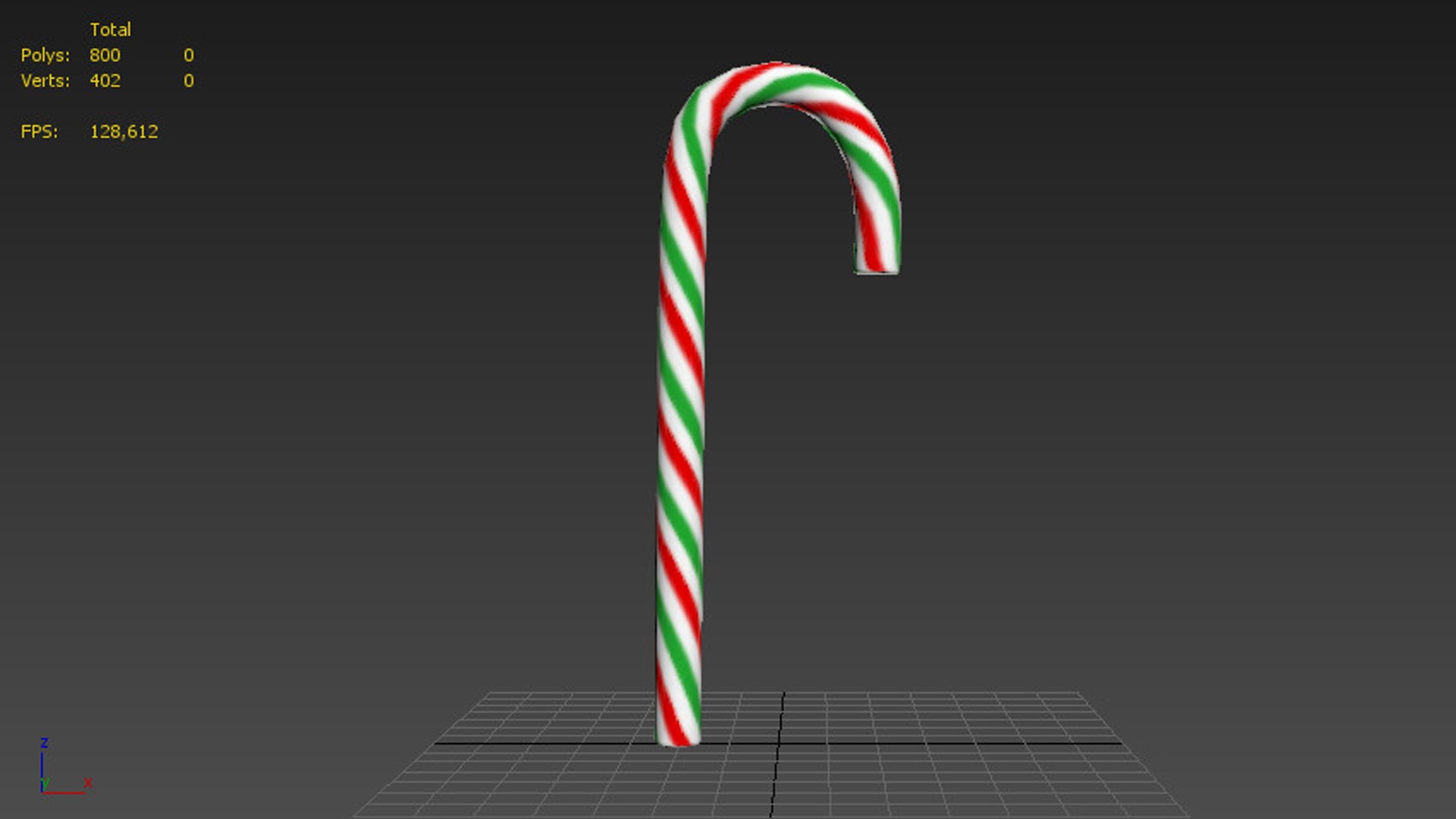 Candy Cane Green Red White 3D - TurboSquid 1903193