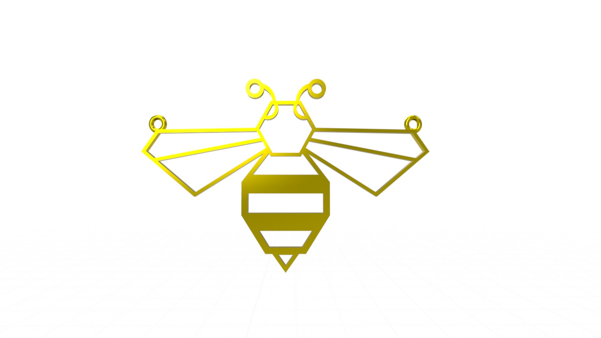 Bee Origami Necklace 3D model - TurboSquid 1810553