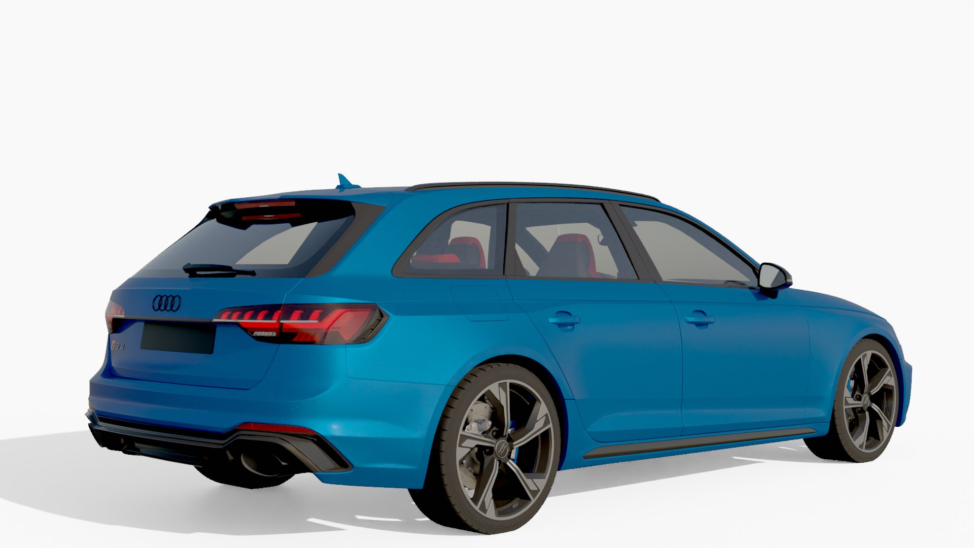 3D Audi RS4 Avant Rigged Car Low Poly - TurboSquid 2155360