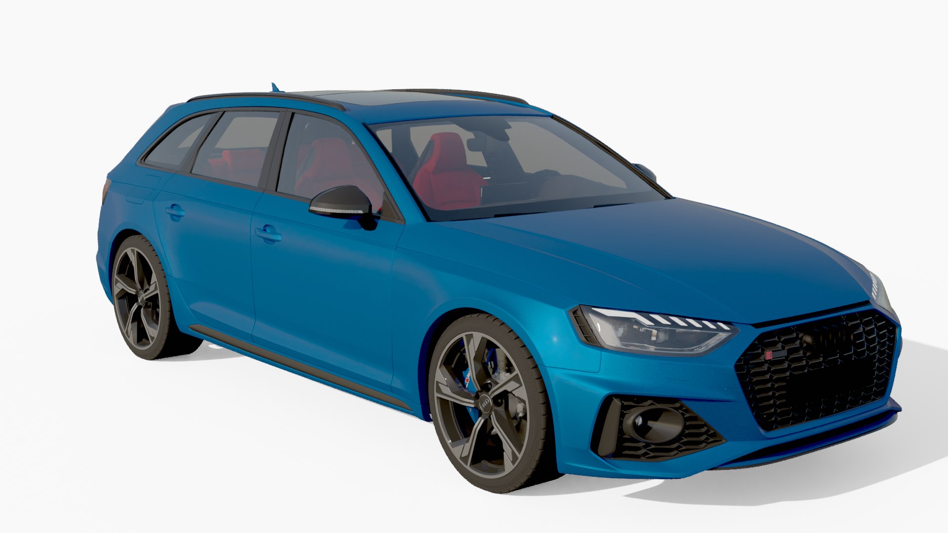 3D Audi RS4 Avant Rigged Car Low Poly - TurboSquid 2155360