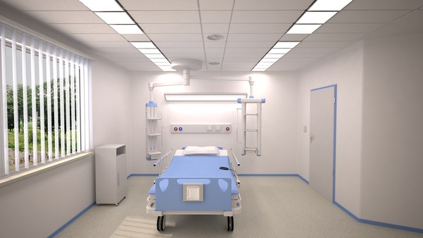 Single bed isolation ward 3D model - TurboSquid 1543267