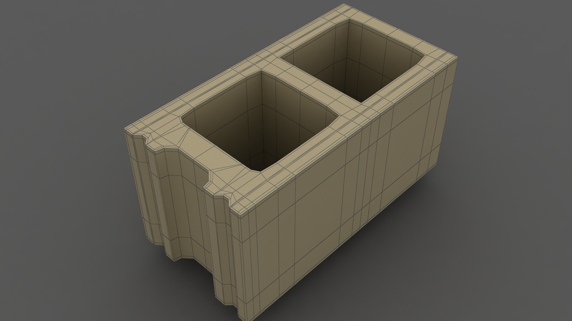 3D Model Cinder Concrete Block - TurboSquid 1992430