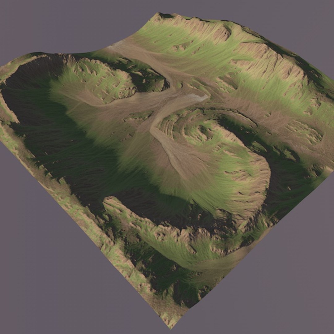 3d Mountain Maps Terrain Model