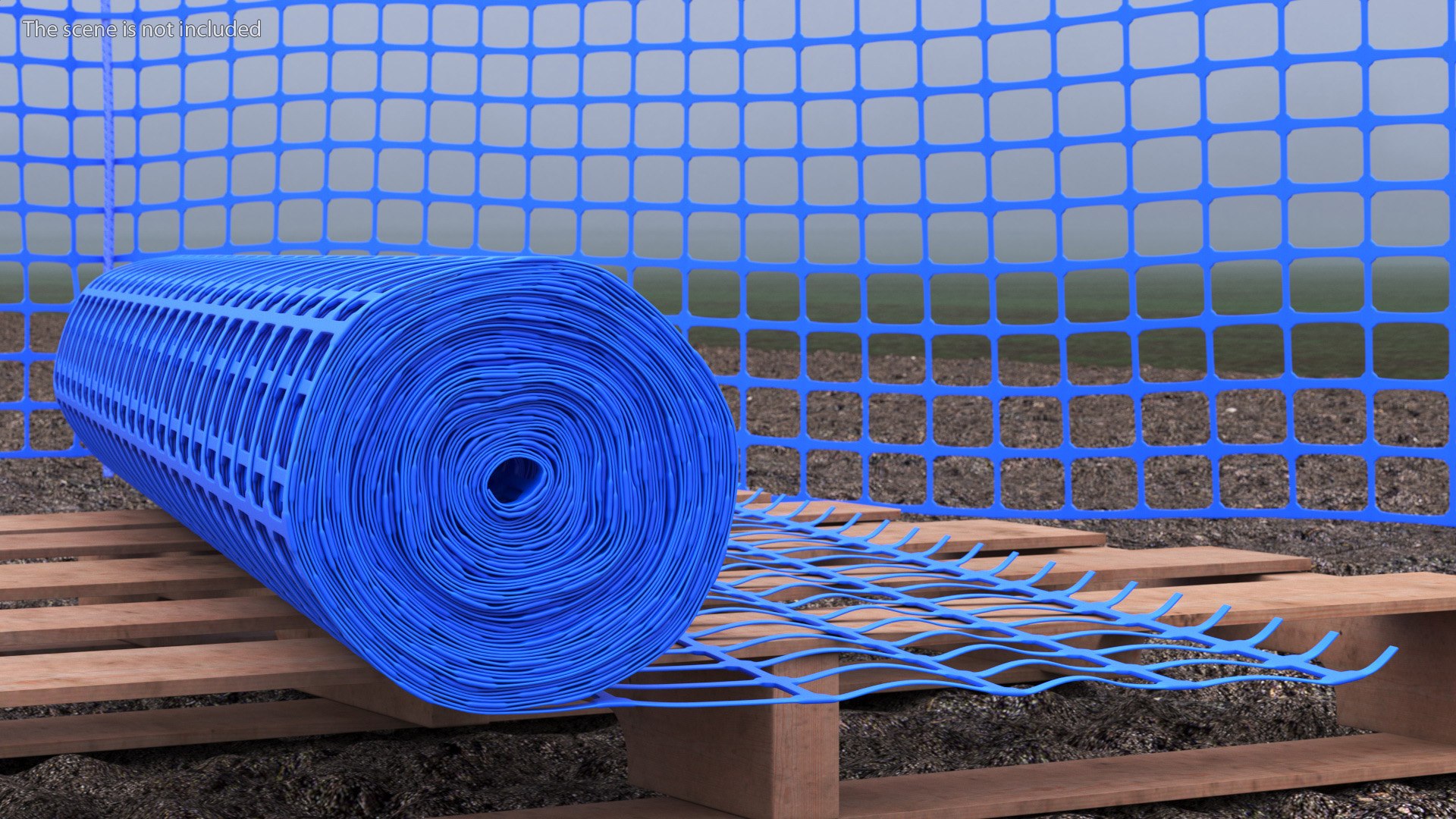 3D Barrier Fence Roll Blue - TurboSquid 2051082