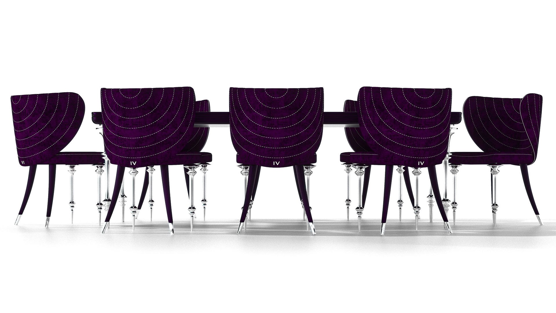3D Model Purple Arven DIning Table - TurboSquid 1760969