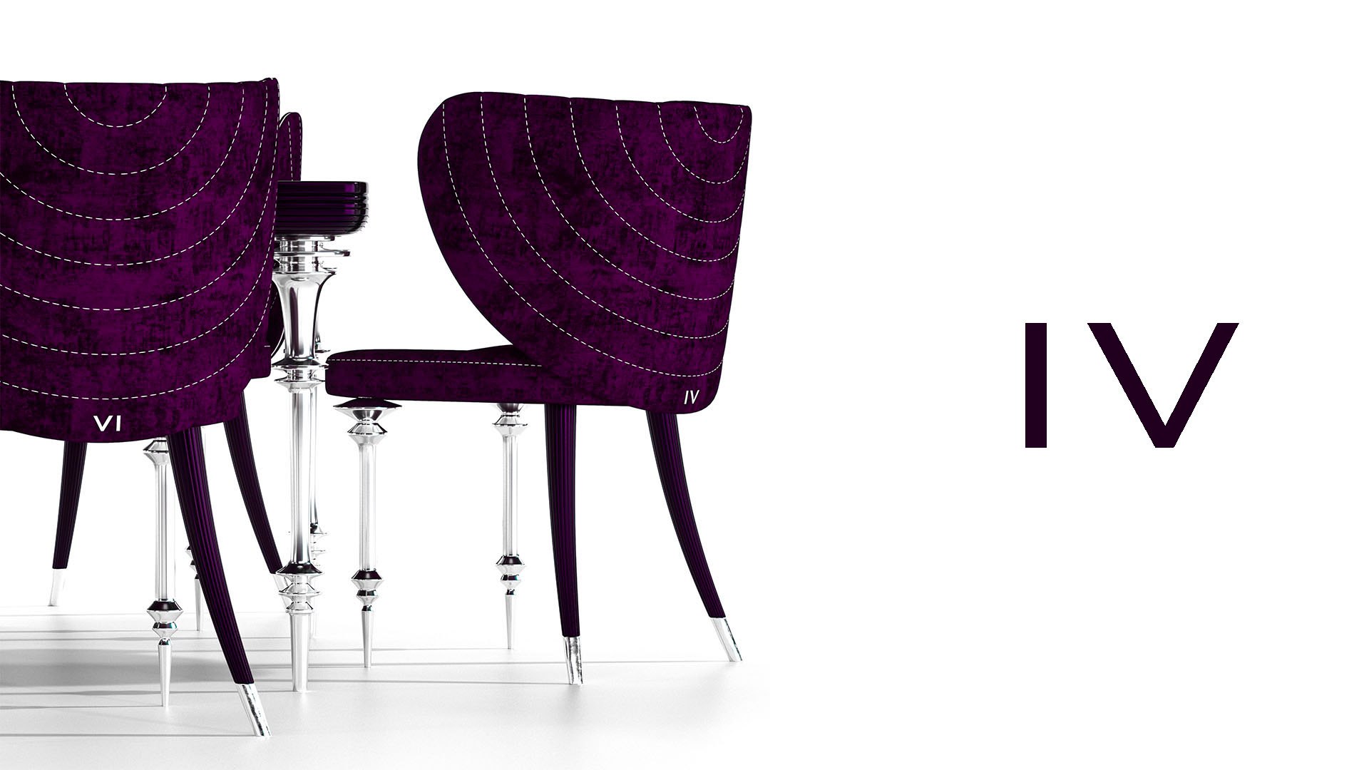 3D Model Purple Arven DIning Table - TurboSquid 1760969