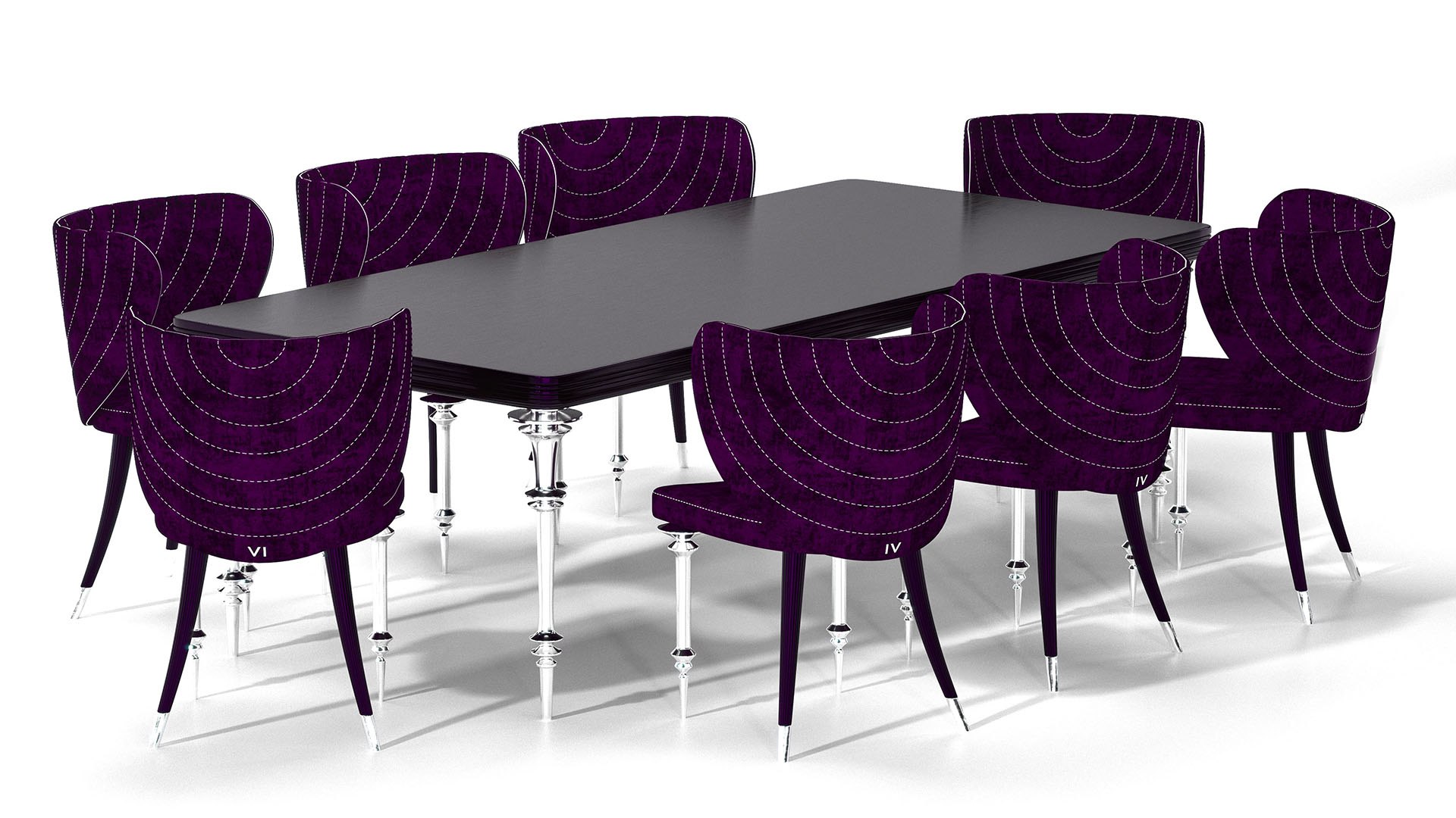 3D Model Purple Arven DIning Table - TurboSquid 1760969