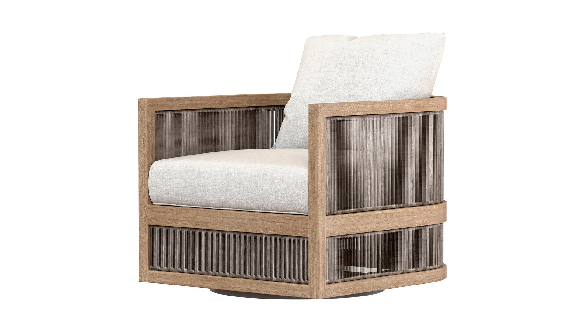 RH Capri Teak Swivel Lounge Chair 3D model - TurboSquid 1998540