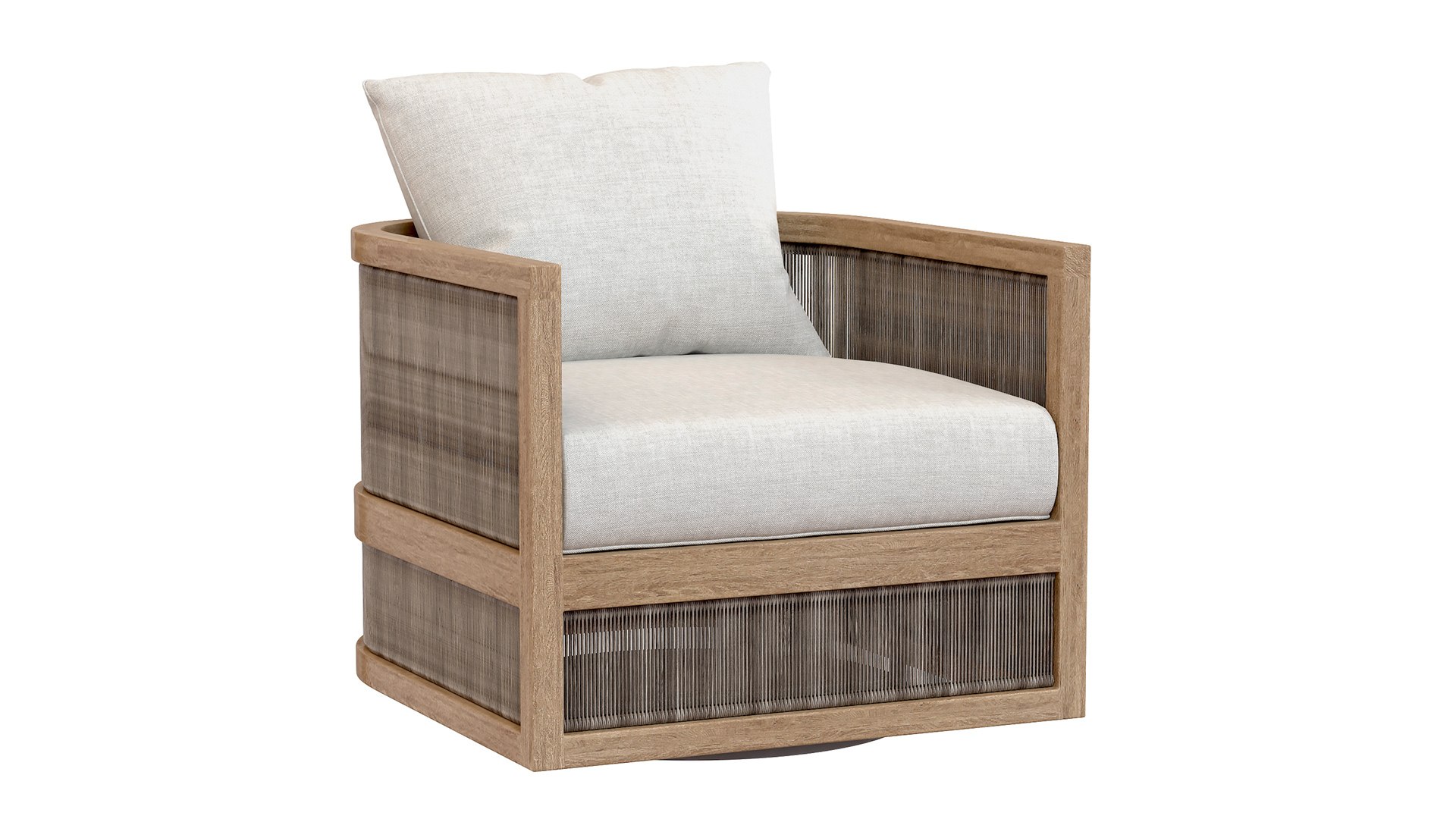 RH Capri Teak Swivel Lounge Chair 3D model - TurboSquid 1998540