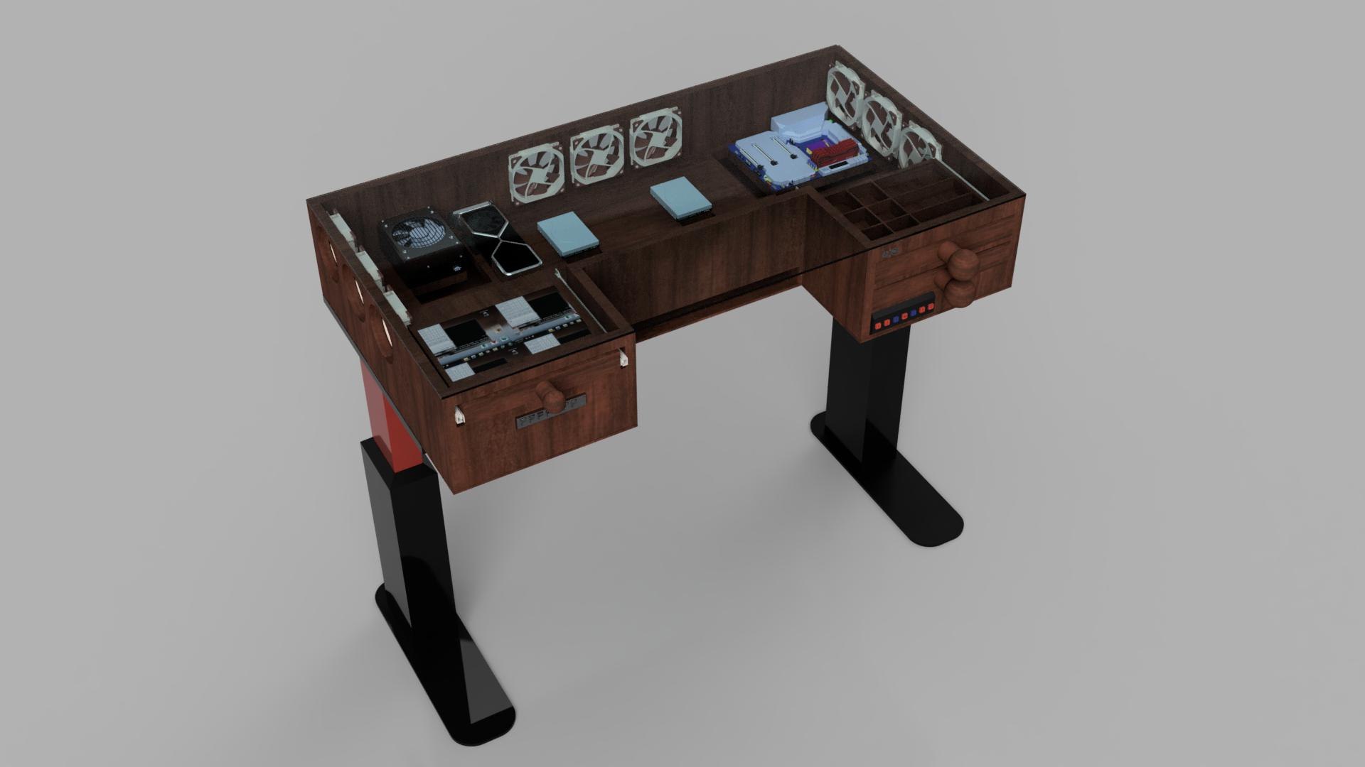 3D standing desk pc case - TurboSquid 1624335