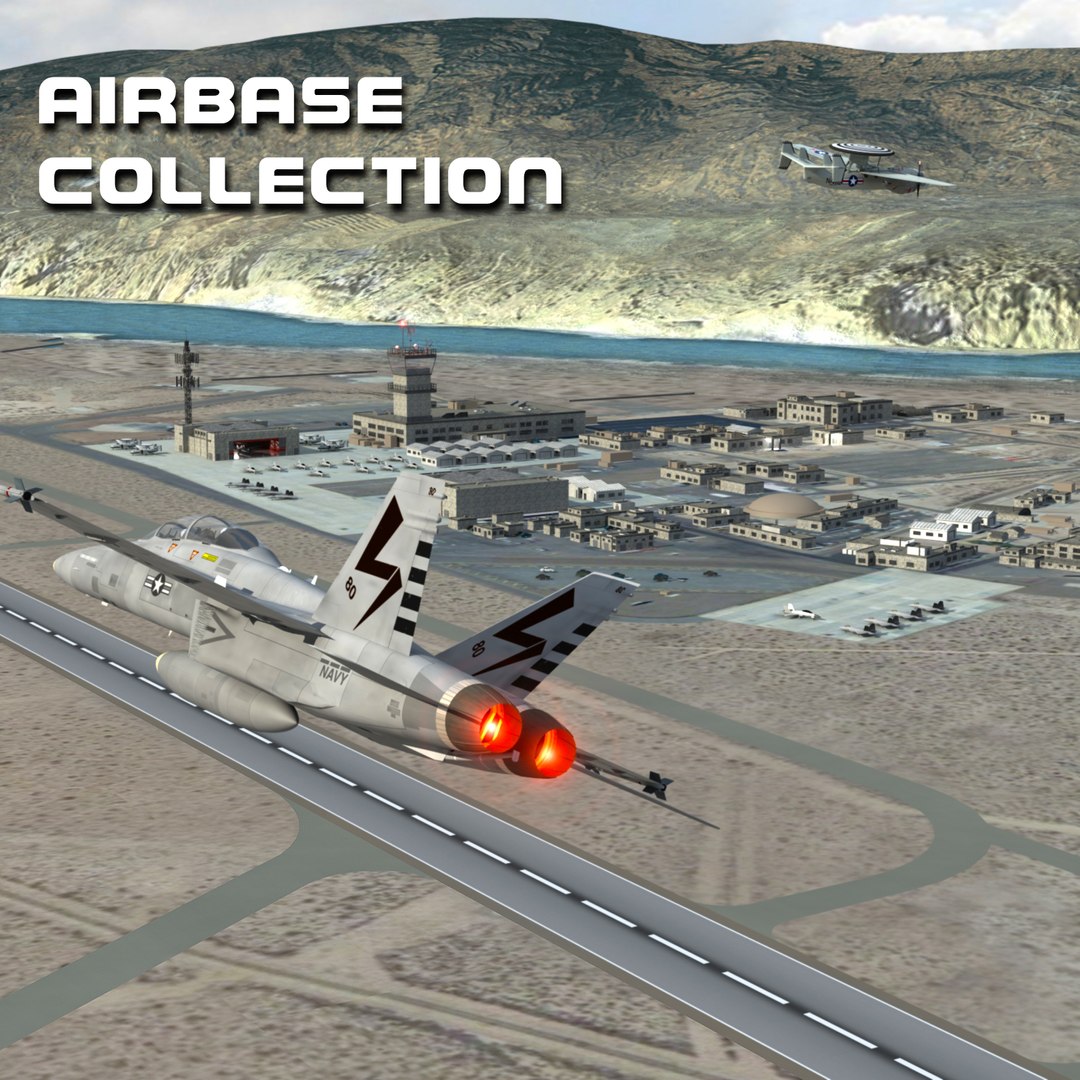 3d Model Military Airbase