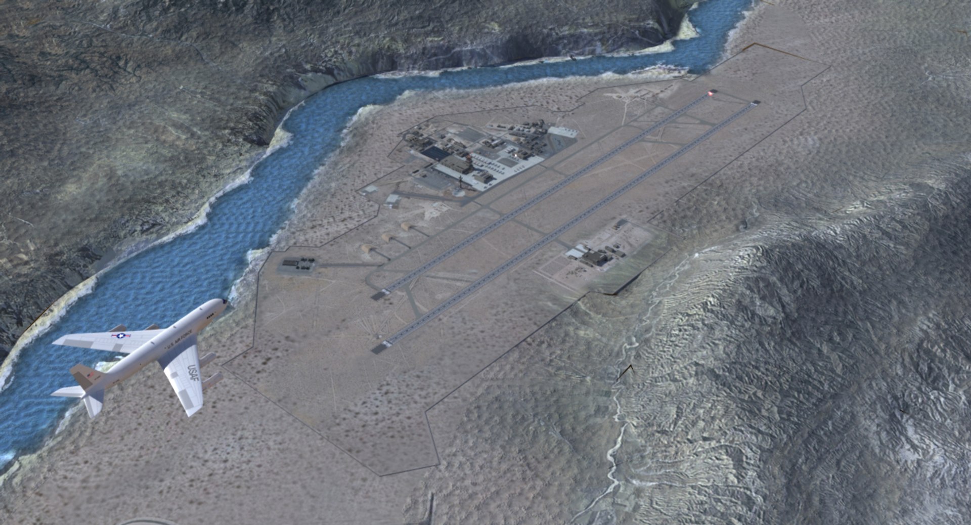 3d Model Military Airbase