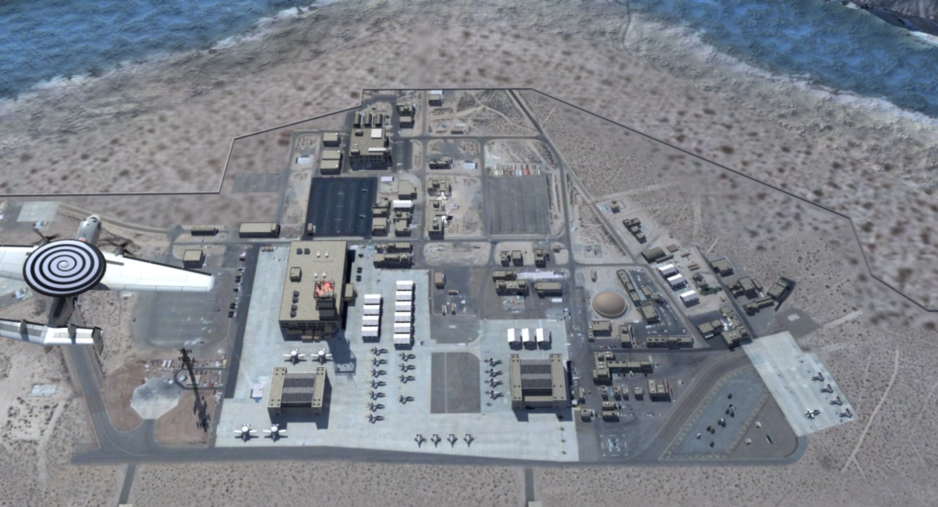 3d Model Military Airbase