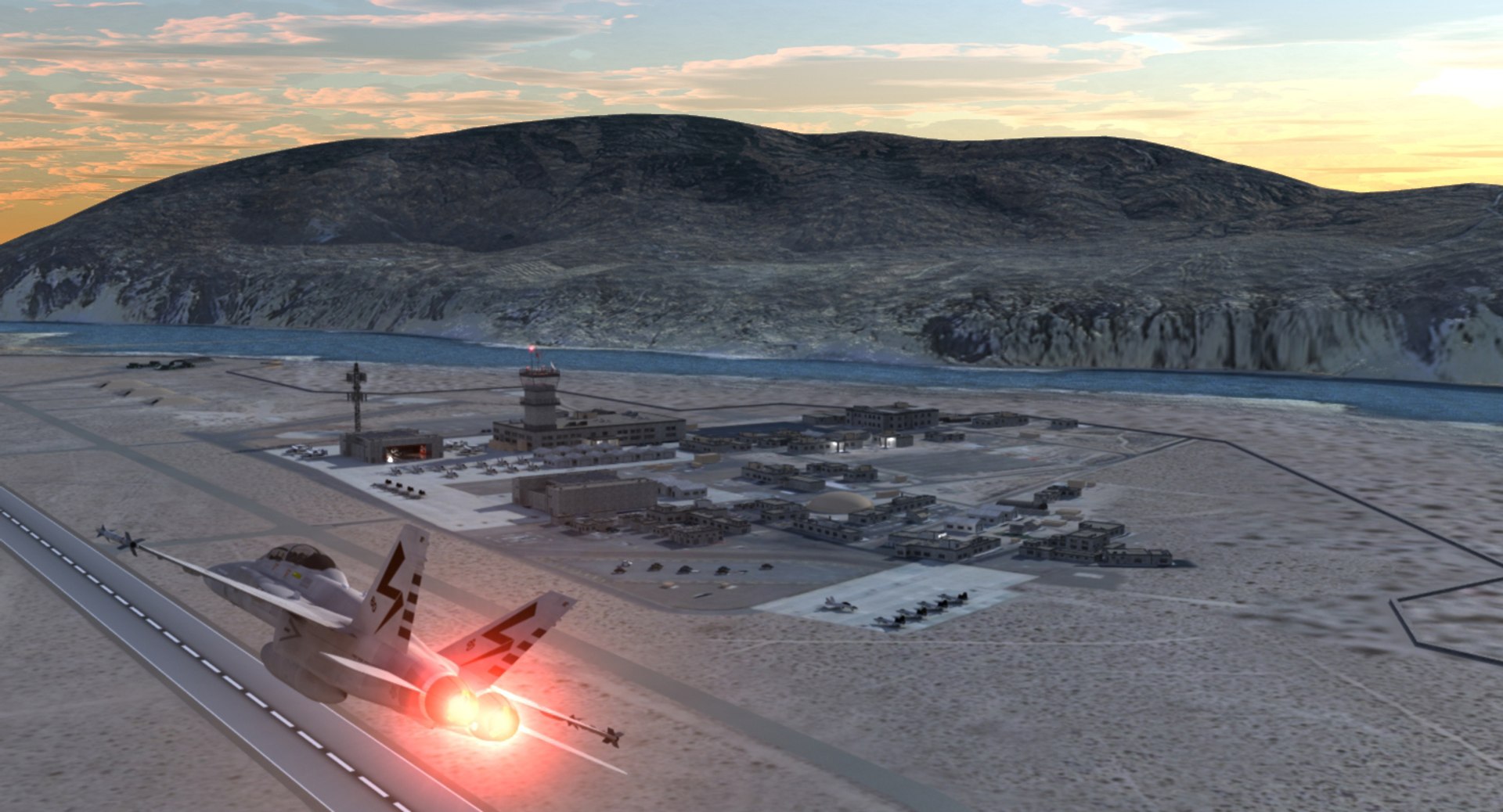 3d Model Military Airbase