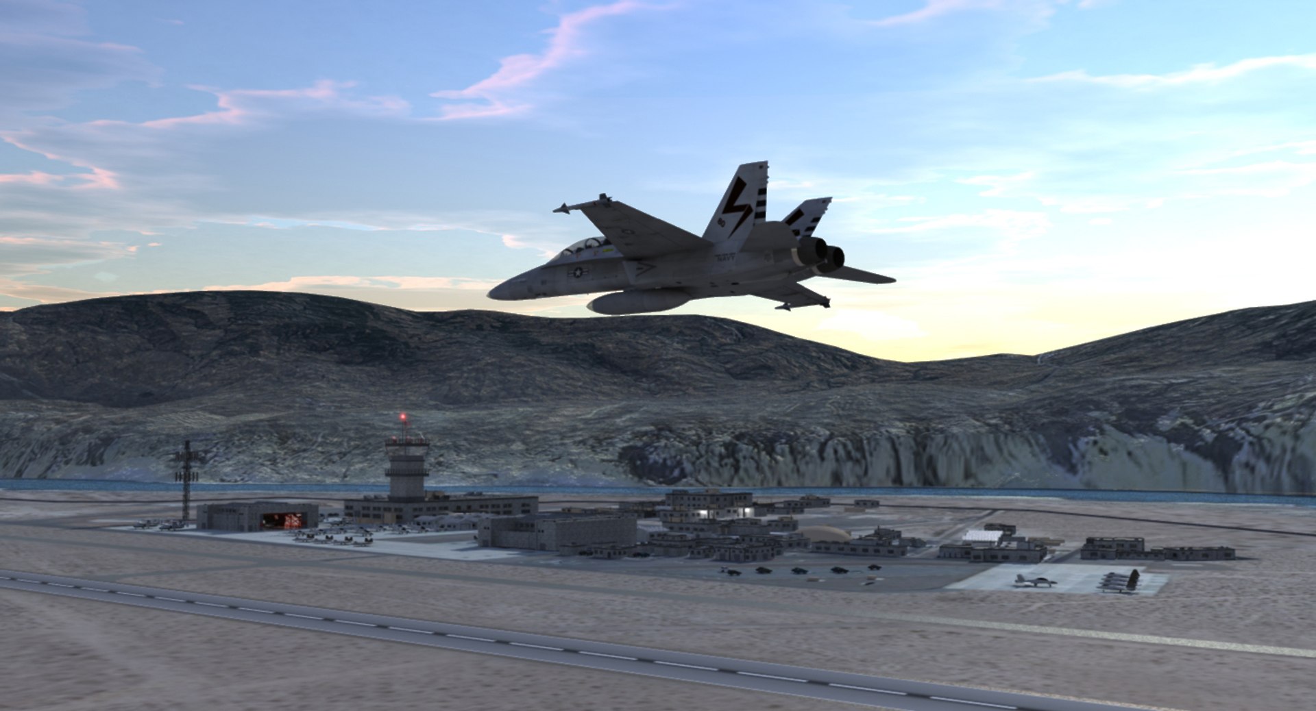 3d Model Military Airbase