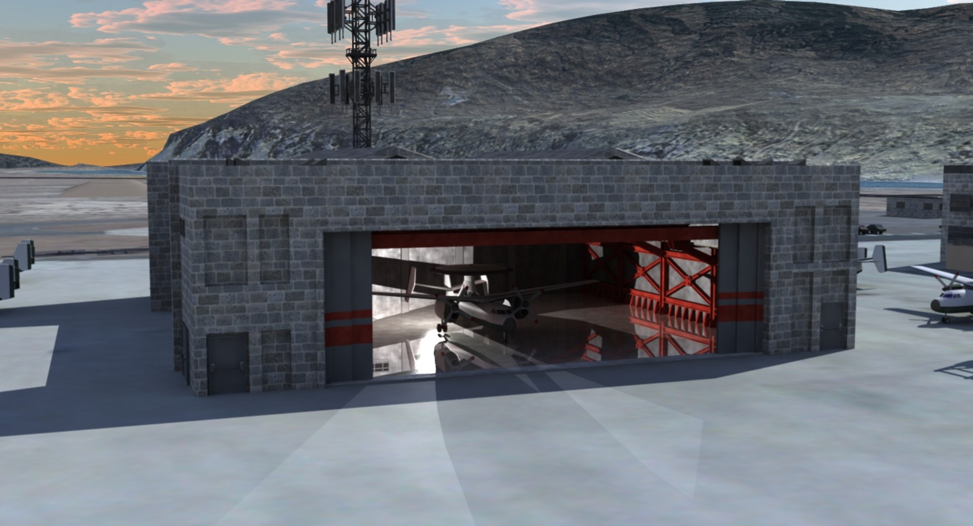 3d Model Military Airbase
