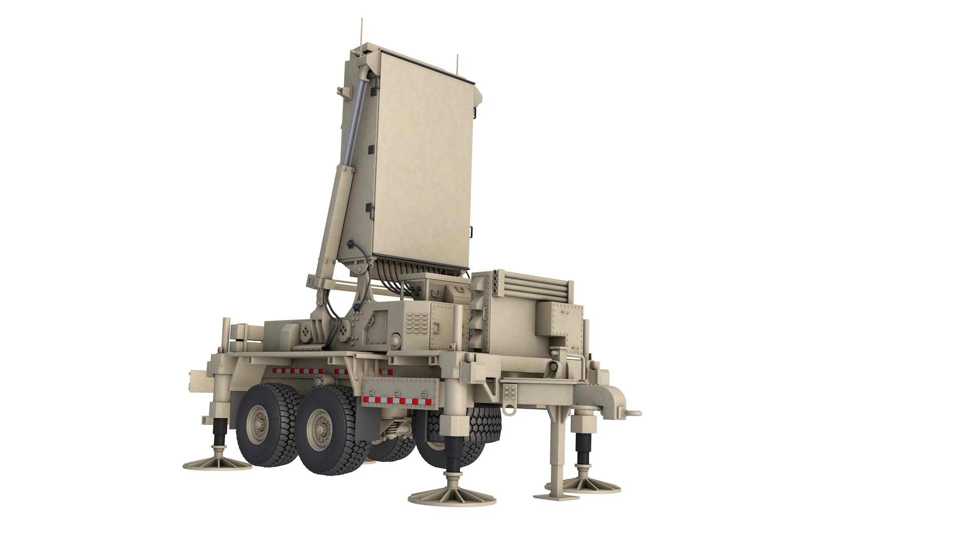3D Model ANTPQ-53 Counterfire Radar Trailer - TurboSquid 2252704
