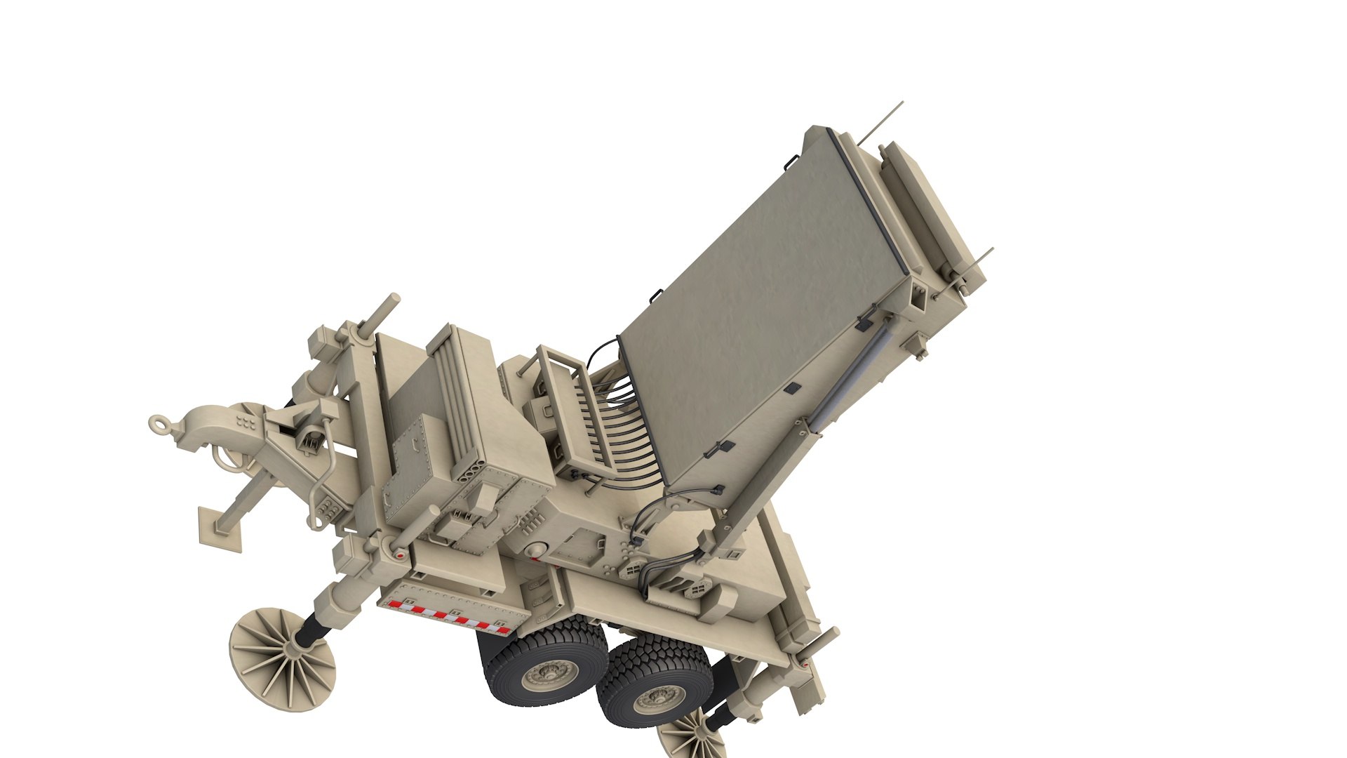 3D Model ANTPQ-53 Counterfire Radar Trailer - TurboSquid 2252704