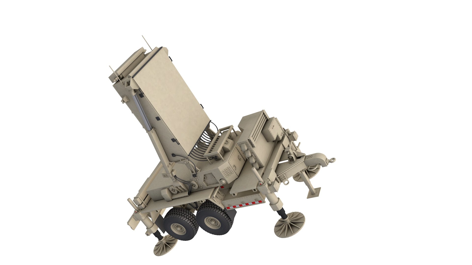 3D Model ANTPQ-53 Counterfire Radar Trailer - TurboSquid 2252704