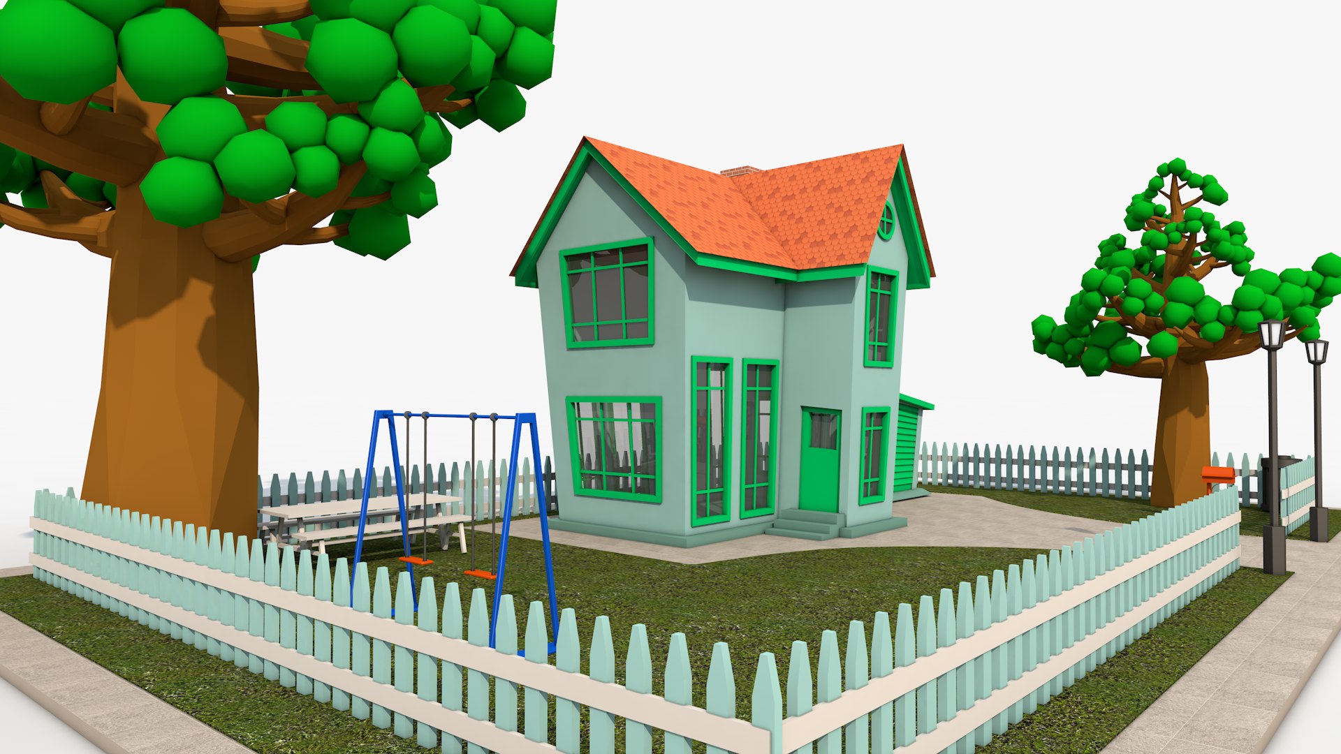3D Cartoon House Model - TurboSquid 2316802