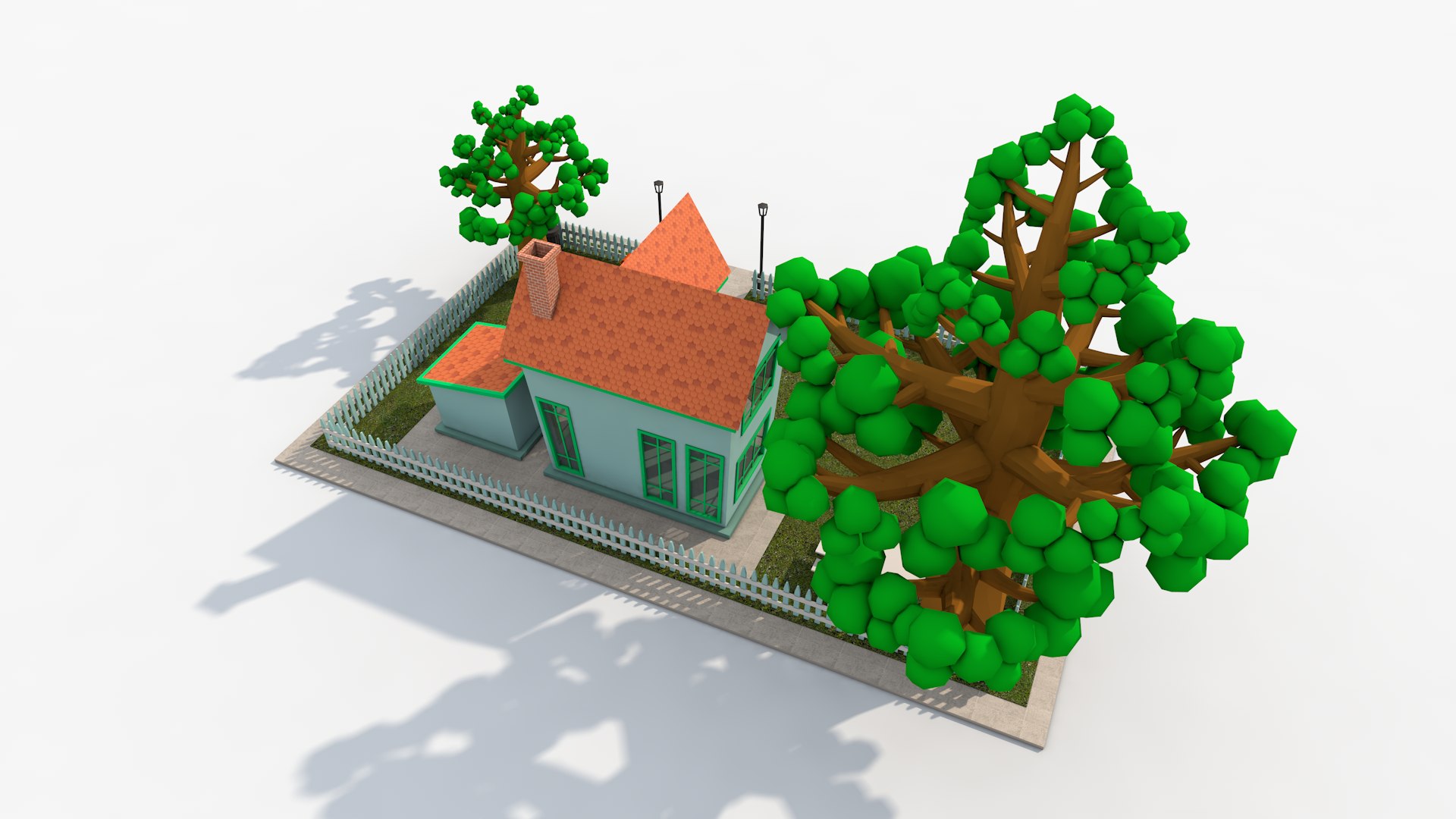 3D Cartoon House Model - TurboSquid 2316802