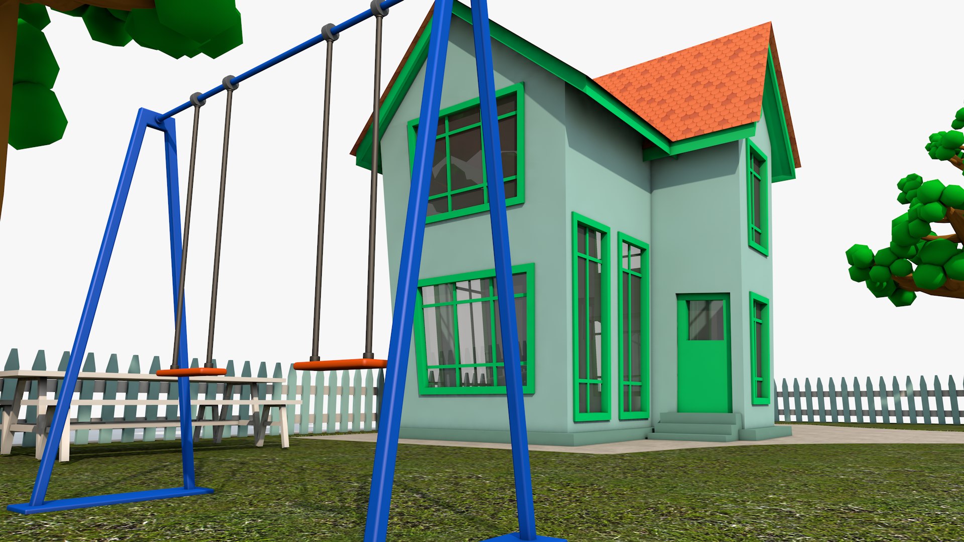 3D Cartoon House Model - TurboSquid 2316802