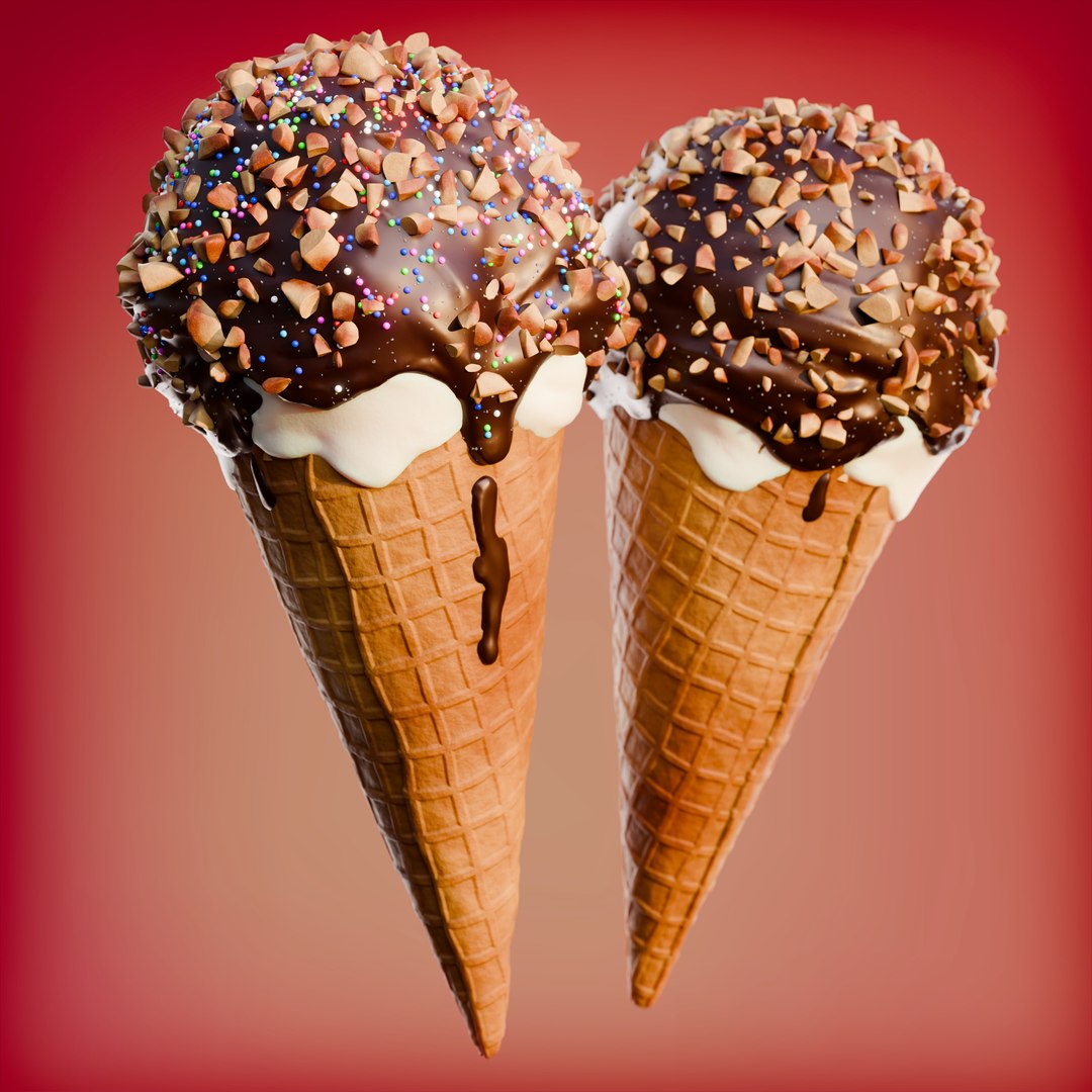 3D Four Procedural Ice Cream Materials - TurboSquid 2358630