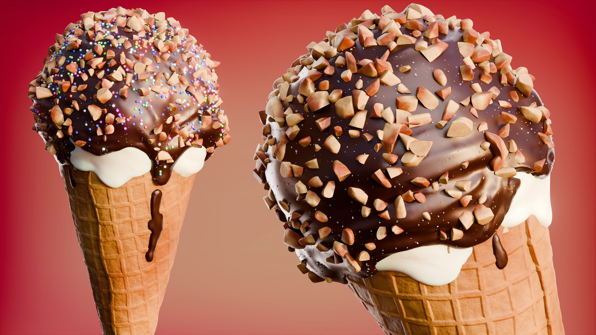 3D Four Procedural Ice Cream Materials - TurboSquid 2358630