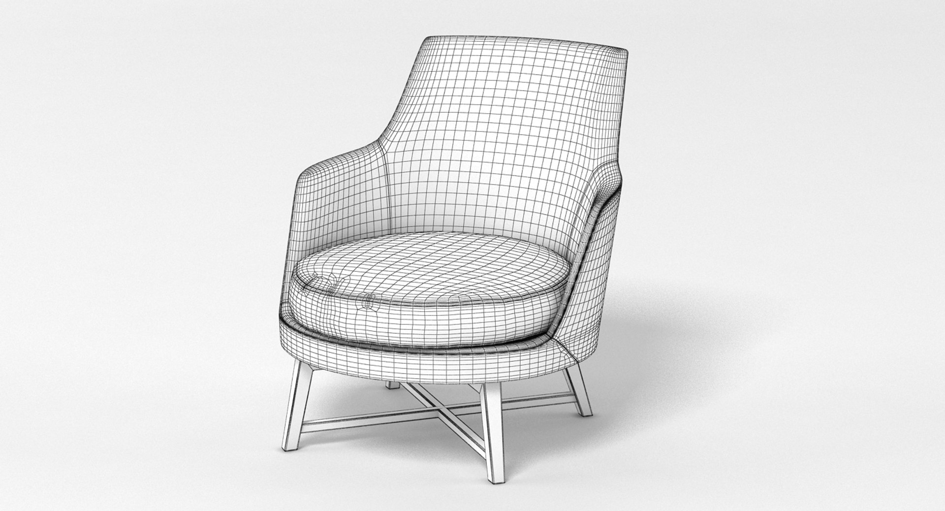 3d Flexform Guscio Chair Model