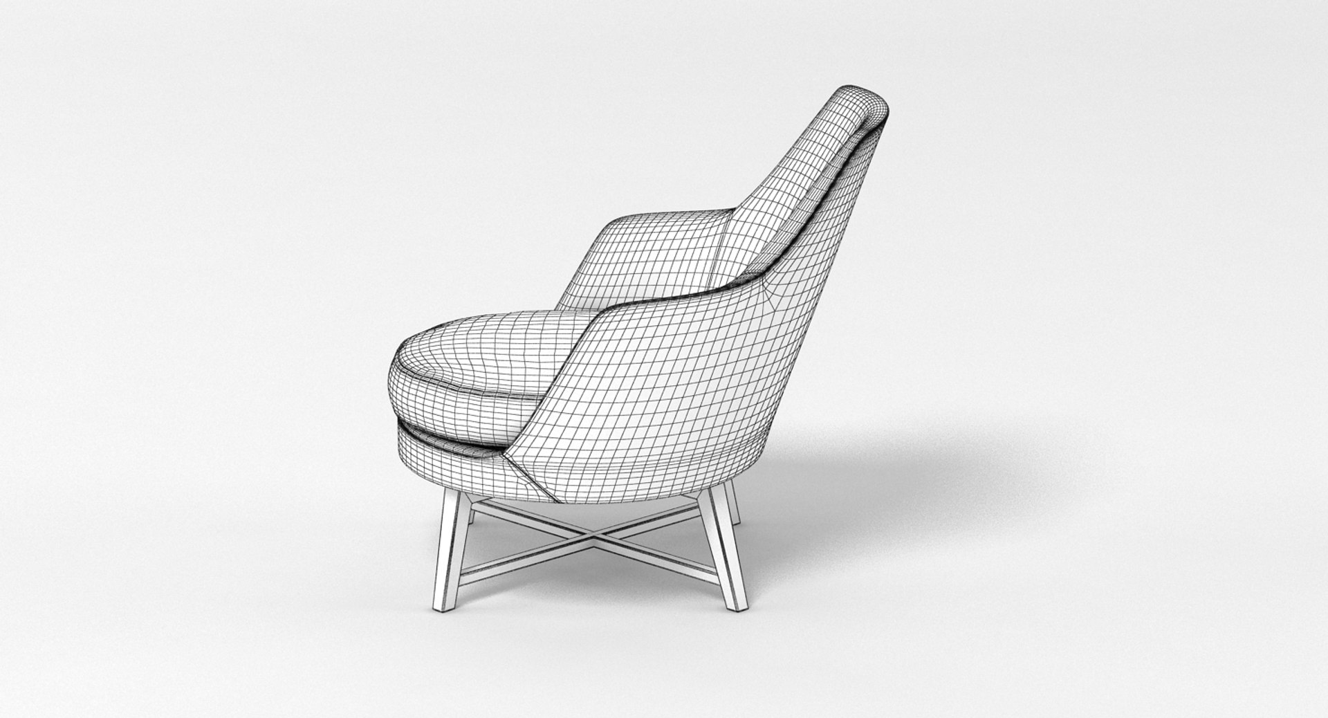 3d Flexform Guscio Chair Model