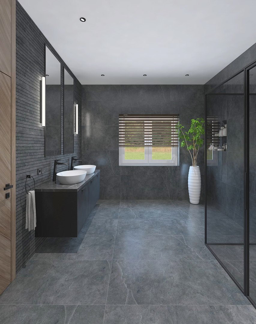 Luxurious spacious shower room 3D model - TurboSquid 2053233