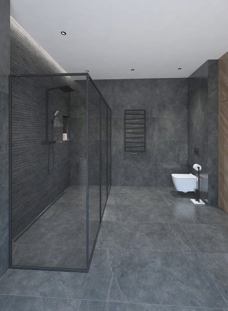 Luxurious spacious shower room 3D model - TurboSquid 2053233