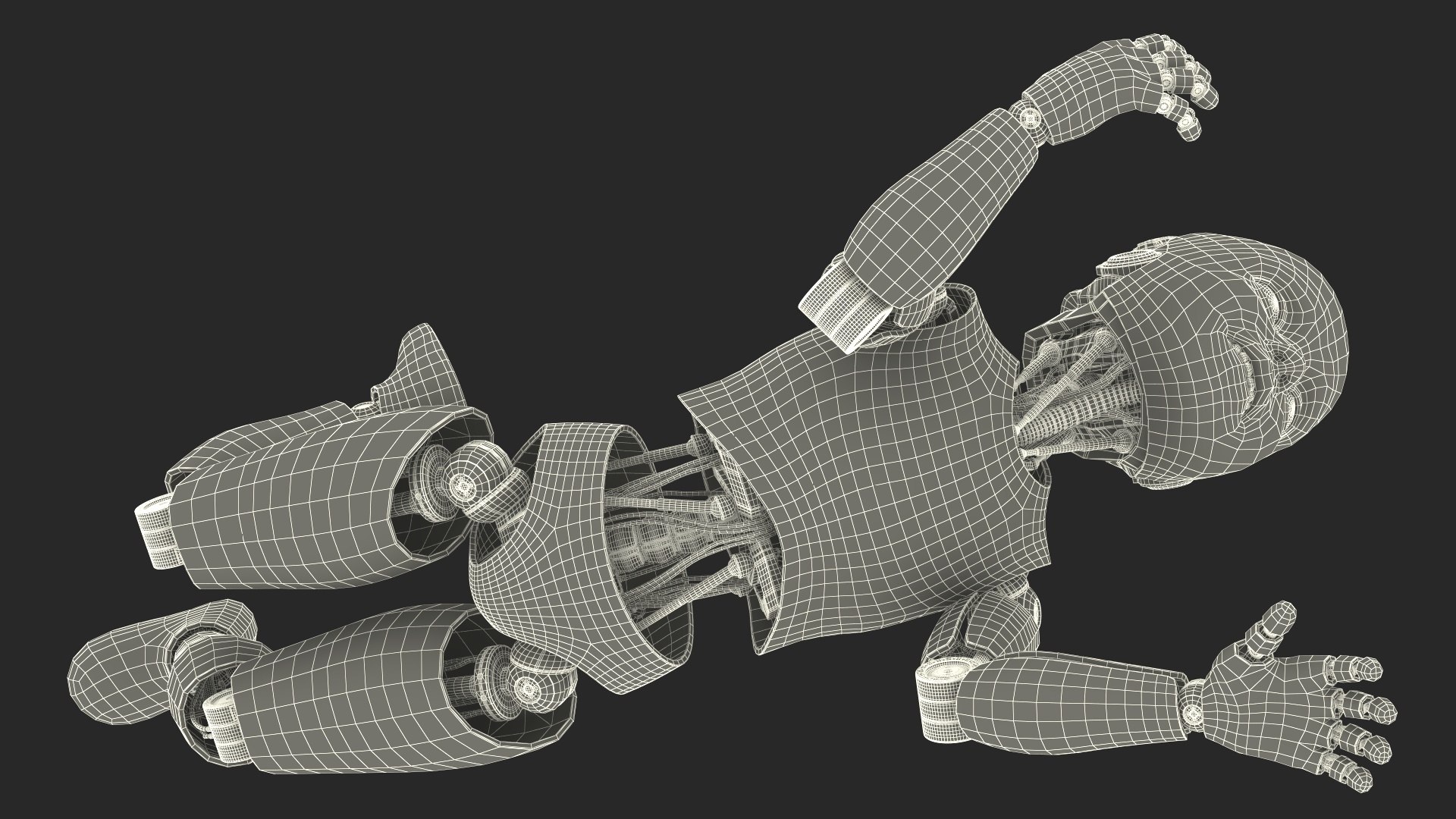 3D Model Cyborg Baby In Supine Position - TurboSquid 2378215