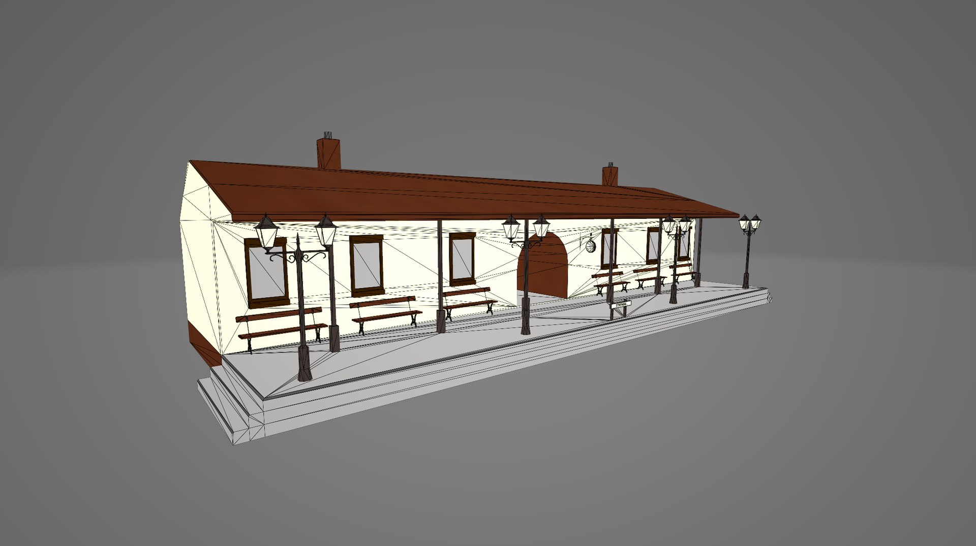 3D Old Train Station Platform - TurboSquid 1549128