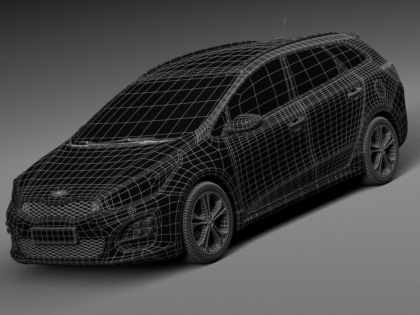3d model 2016 kia ceed