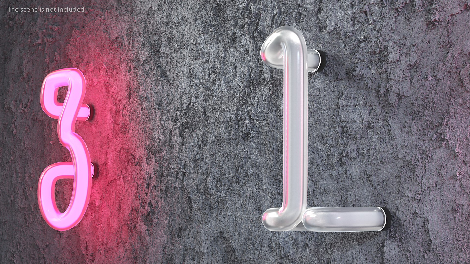 3D Neon Tube Light Number 1 - TurboSquid 1855594