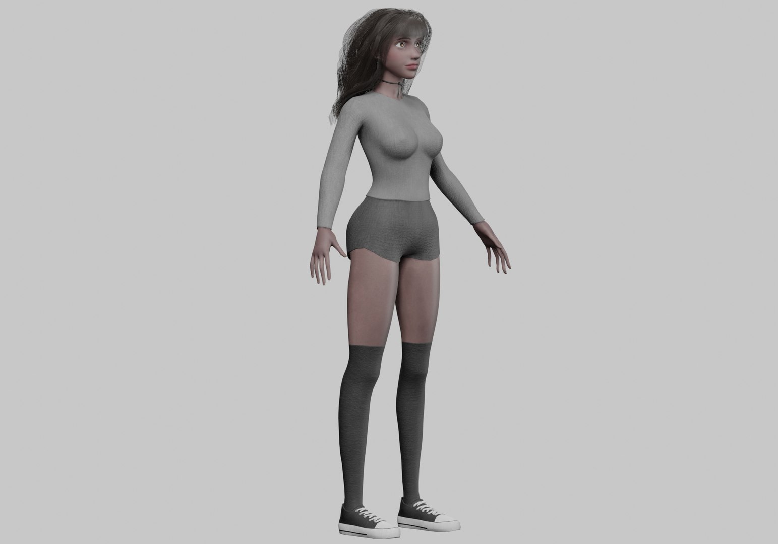 Cute Young Woman V33803 3D Model - TurboSquid 2266176