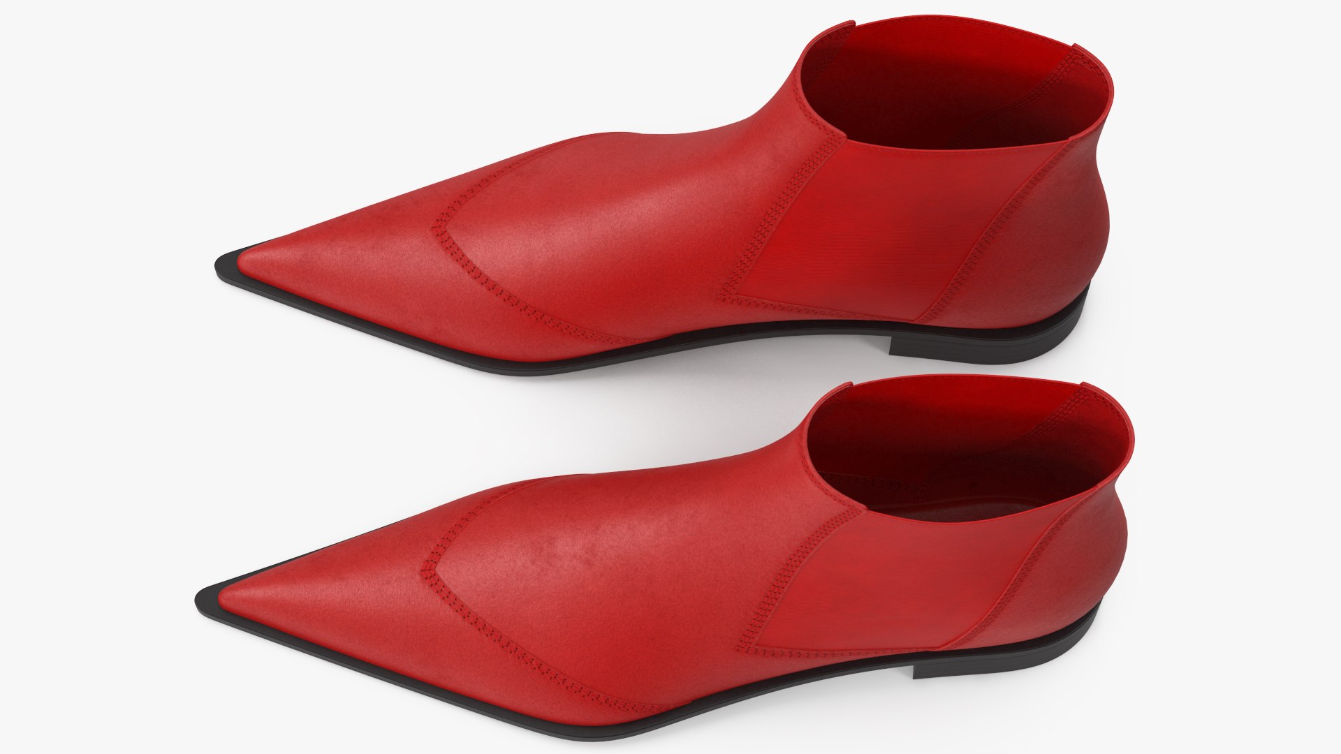 3D Leather Ankle Boots Model - TurboSquid 2089988
