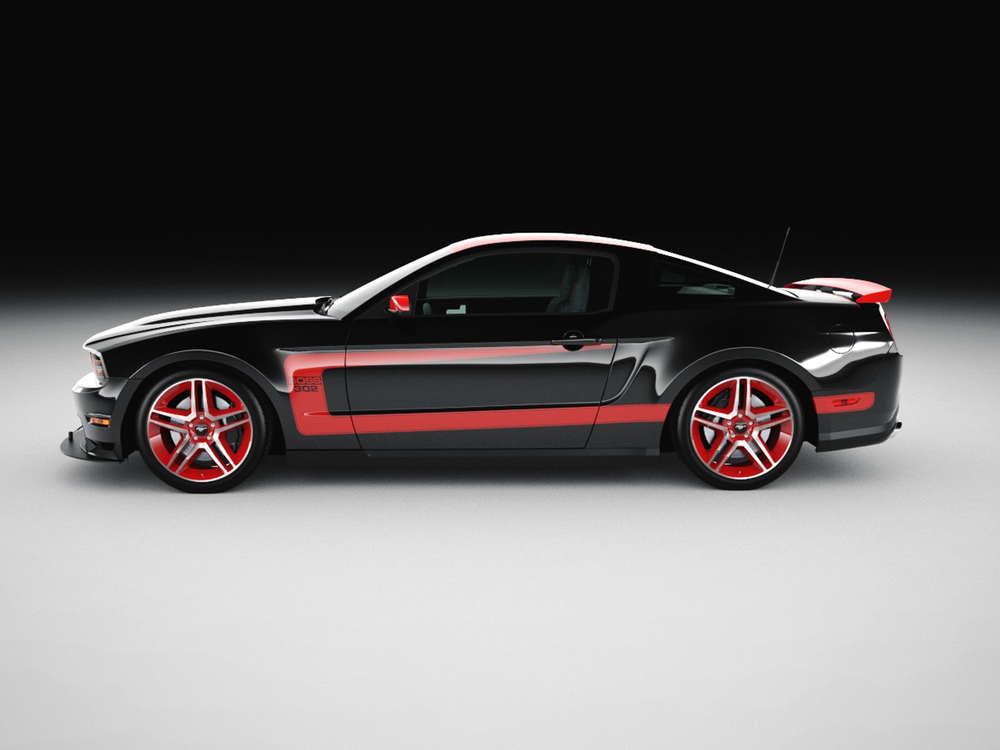 3d 2012 Mustang Boss 302 Model
