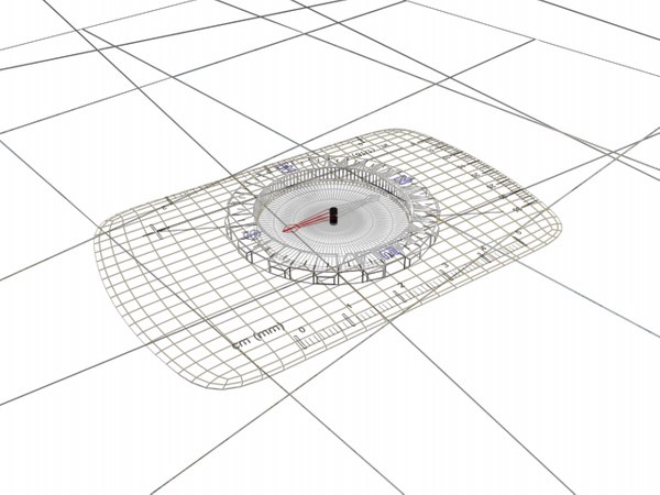 3D 3ds Max Compass Map directions