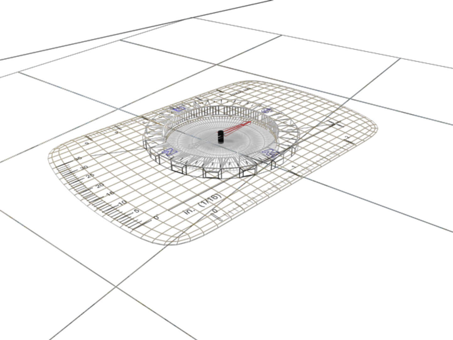 3D 3ds Max Compass Map directions