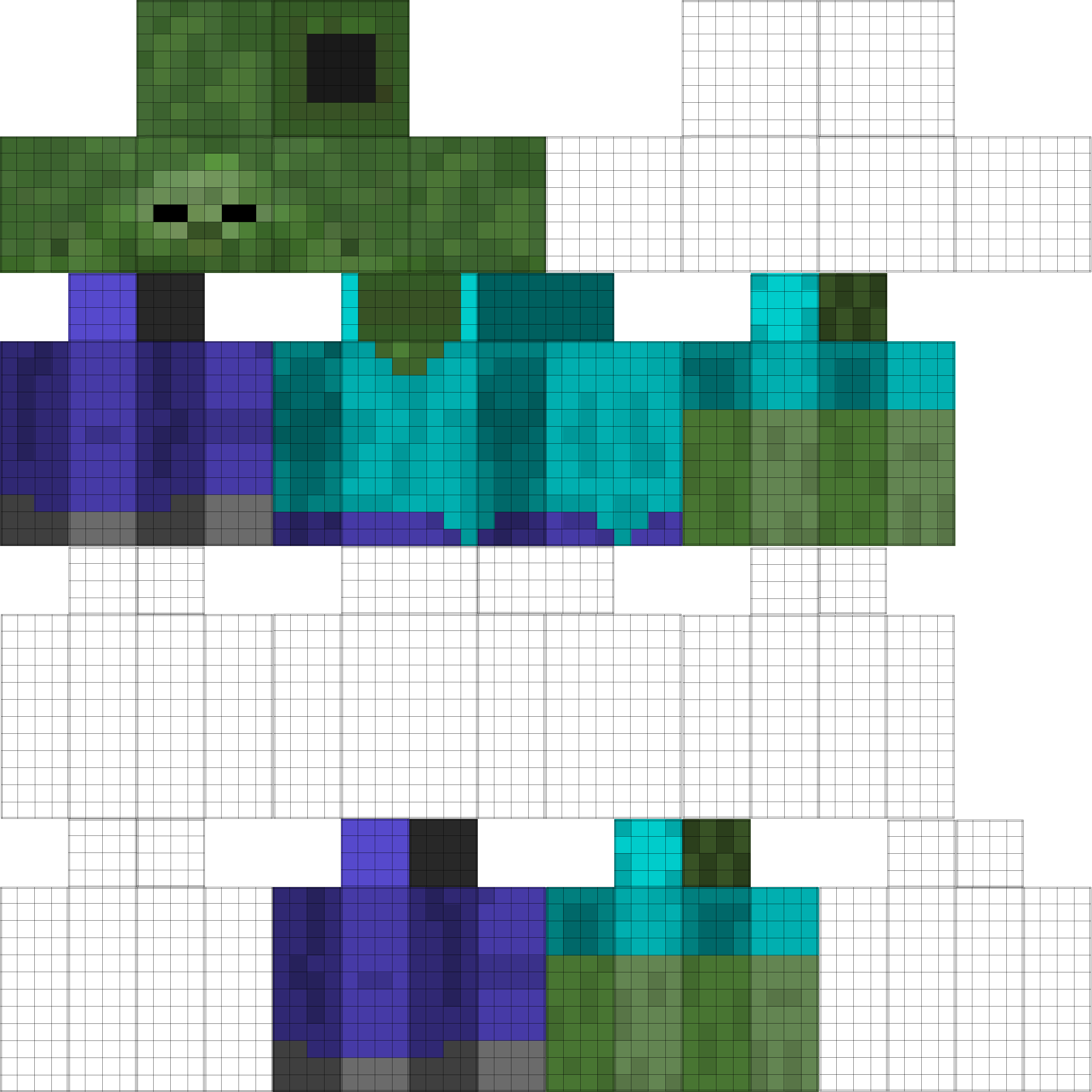 3D model Zombie Minecraft - Mixamo Animatable - Vray-Arnold ...