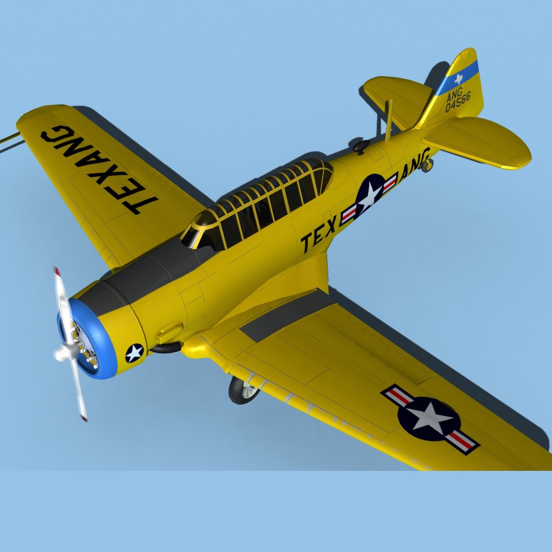 North American T-6 Texan Tex ANG3D模型 - TurboSquid 1924570