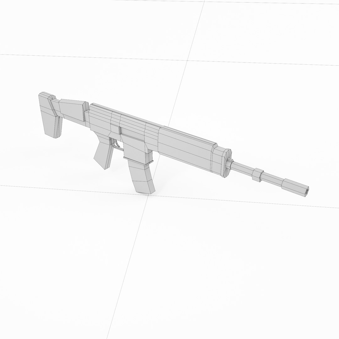 3D Assault Rifle Lowpoly 3dmodel Model - TurboSquid 1992783