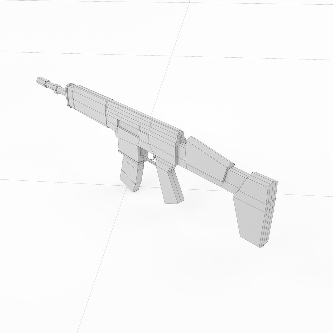 3D Assault Rifle Lowpoly 3dmodel Model - TurboSquid 1992783