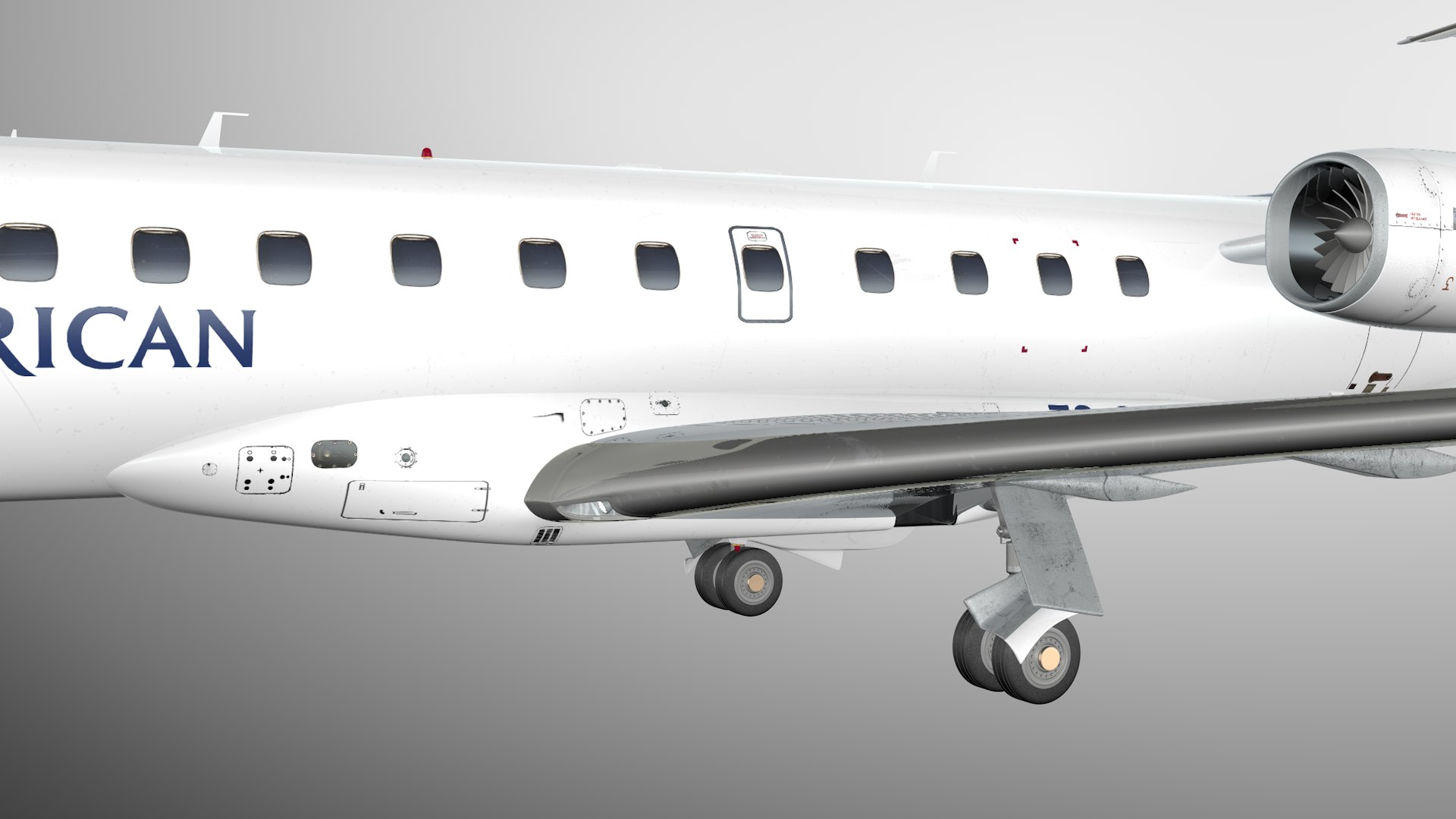 3D ZS-OTN South African Airlink Embraer ERJ-135LR L2281 Model ...