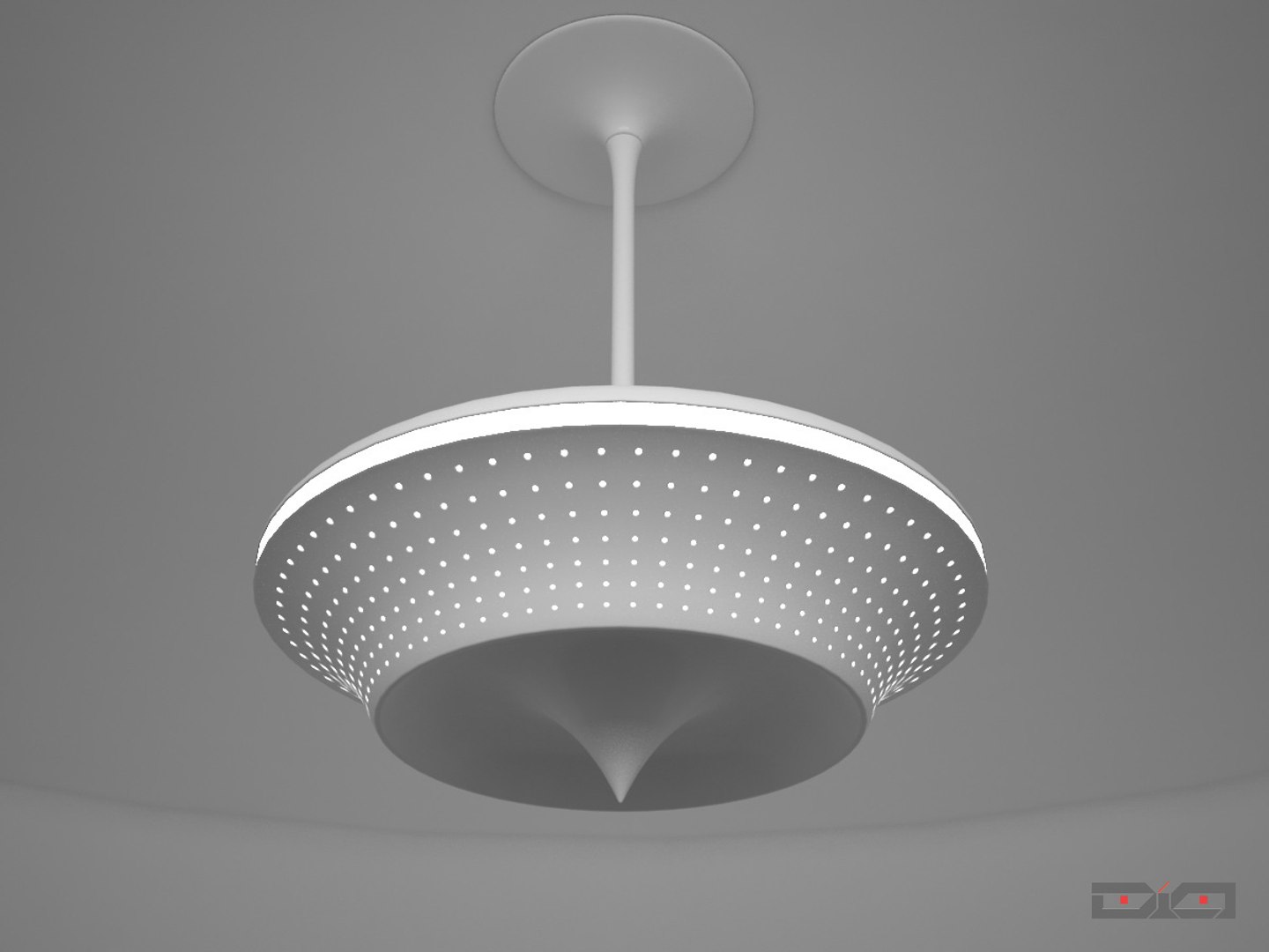 3d model ceiling lamp ufo design