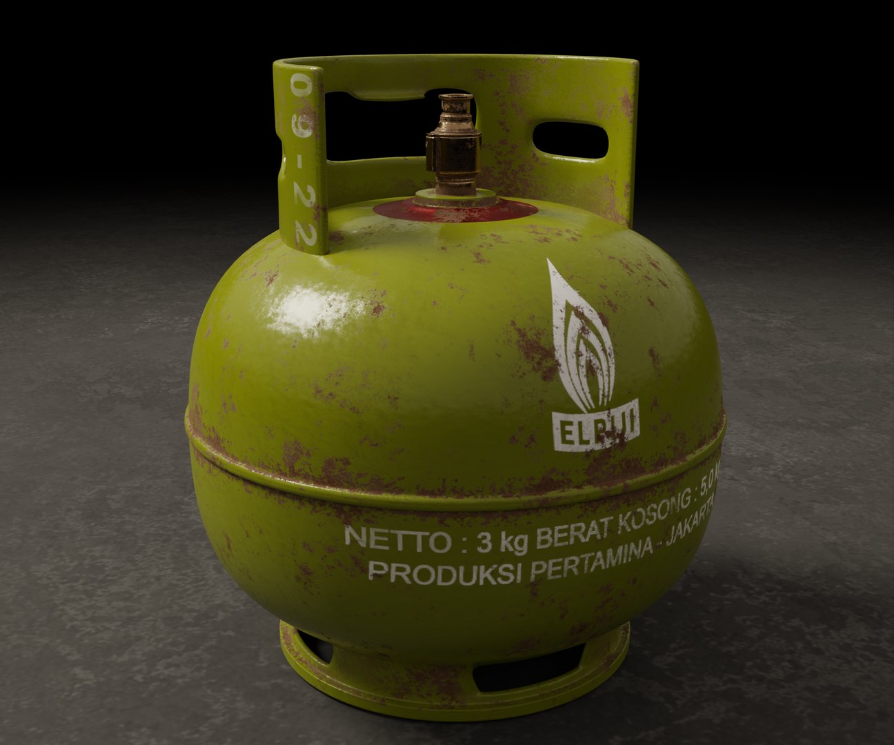 Gas LPG Cylinder 3 Kg 3D Model - TurboSquid 1953442
