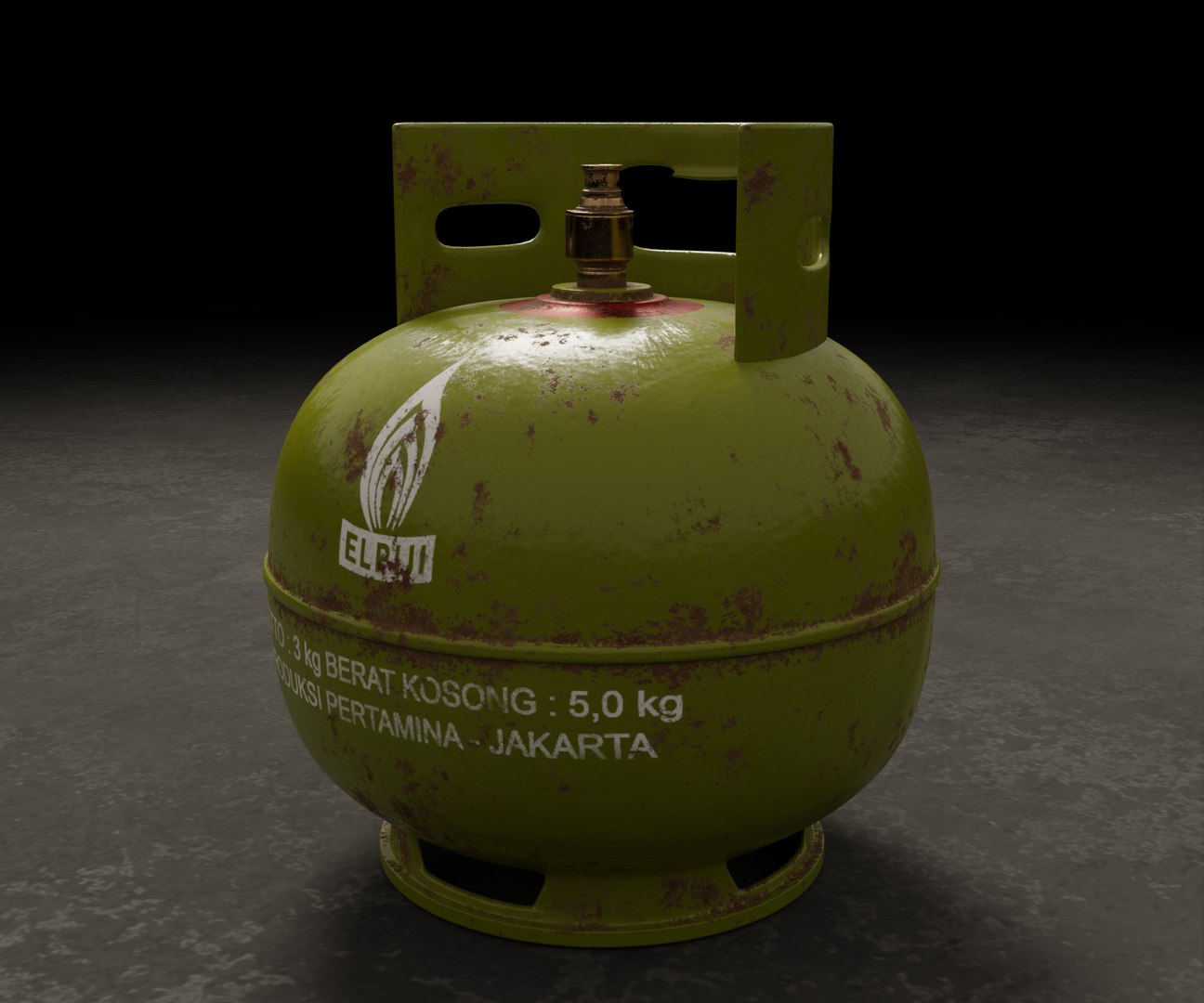 Gas LPG Cylinder 3 Kg 3D Model - TurboSquid 1953442